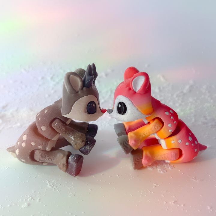 3D Printable Deer Flexi and Sleigh by Layersingreen